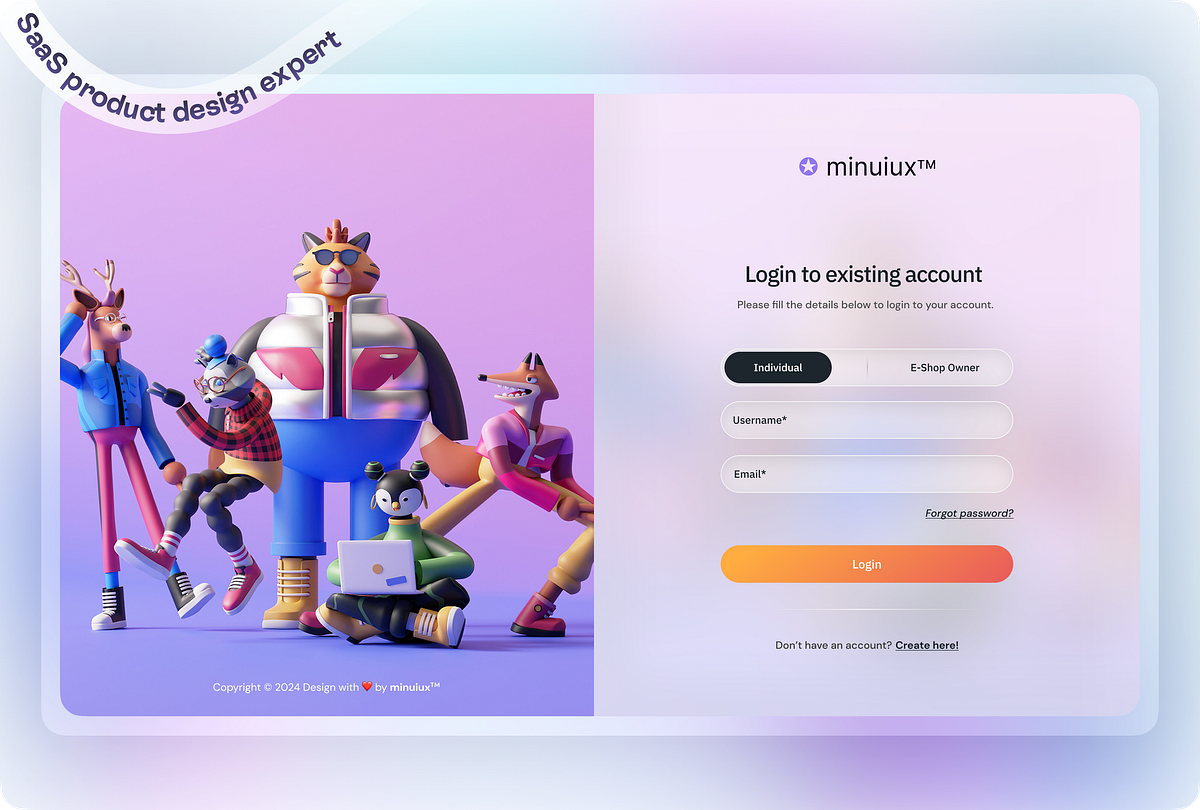 NFT Marketplace login/signup design by Minuiux on Dribbble