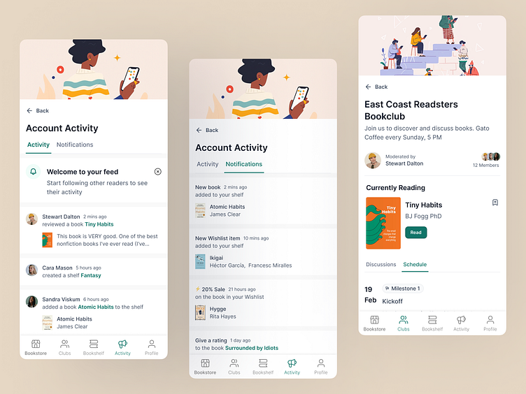 Reading app - concept mobile design by Aina on Dribbble