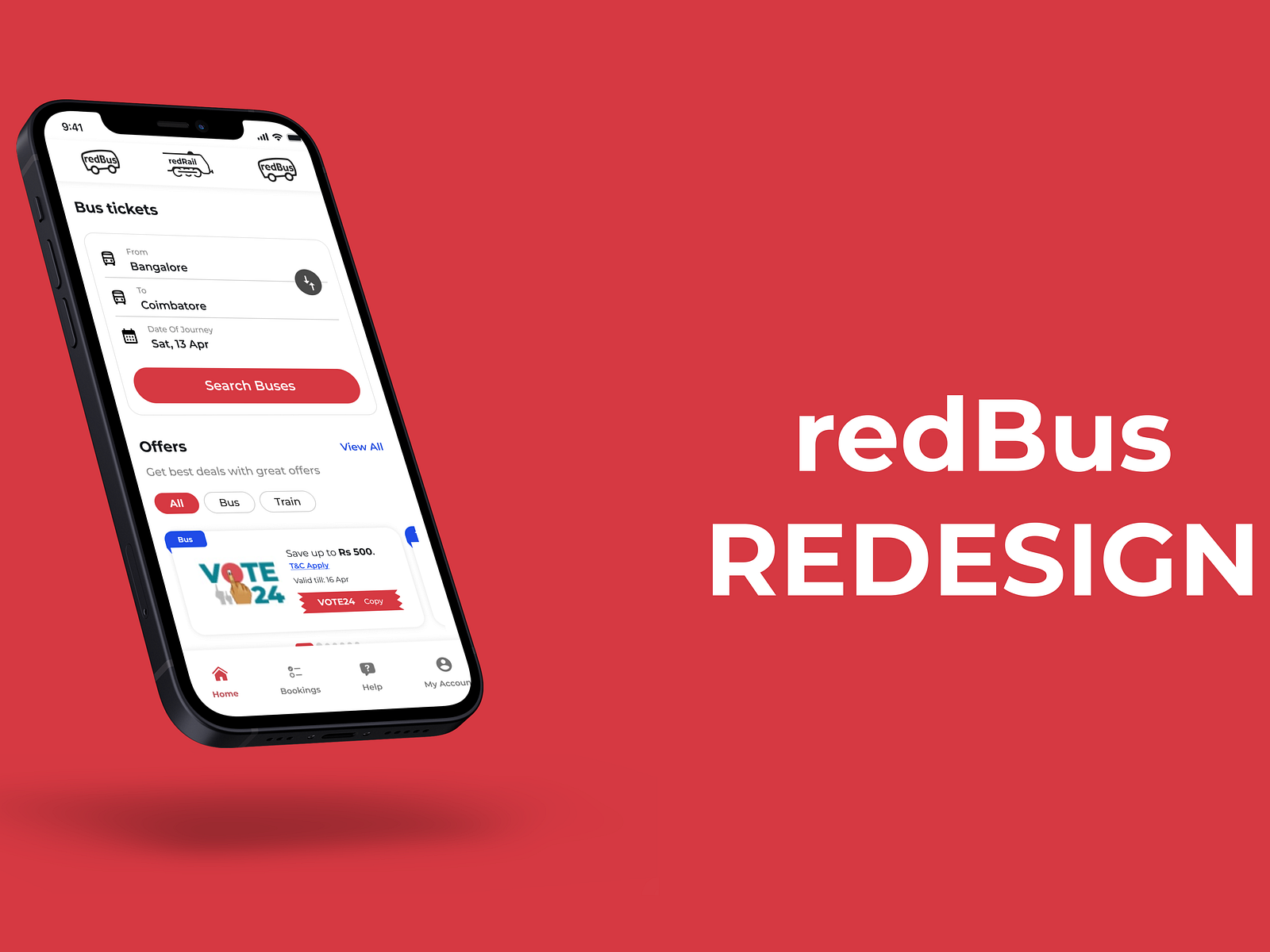 redBus App Home Page Redesign by Tejaswini Muthineni on Dribbble