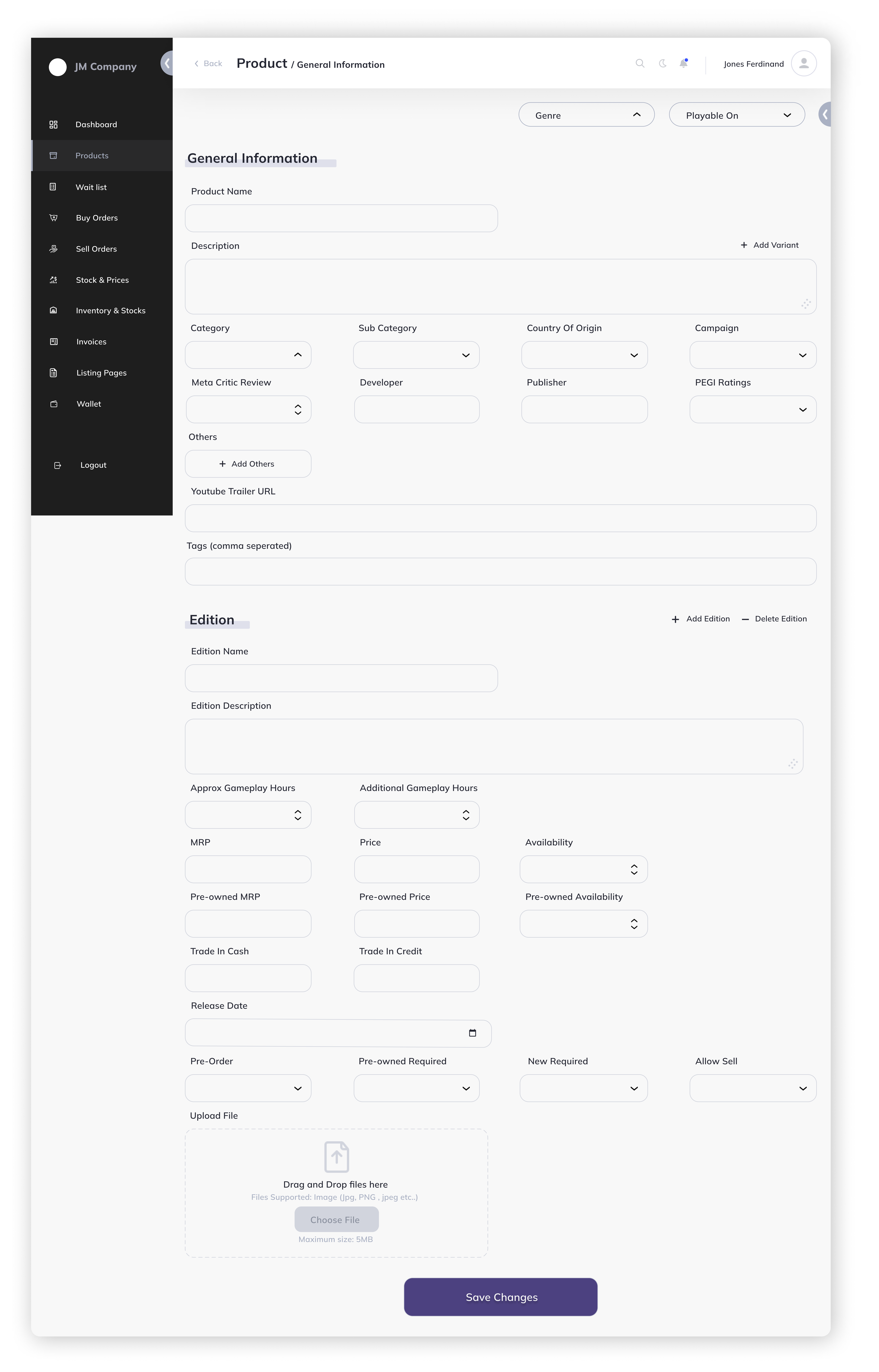 Admin Panel | E-Commerce Inventory Management by Jerem Mathew | UX UI ...