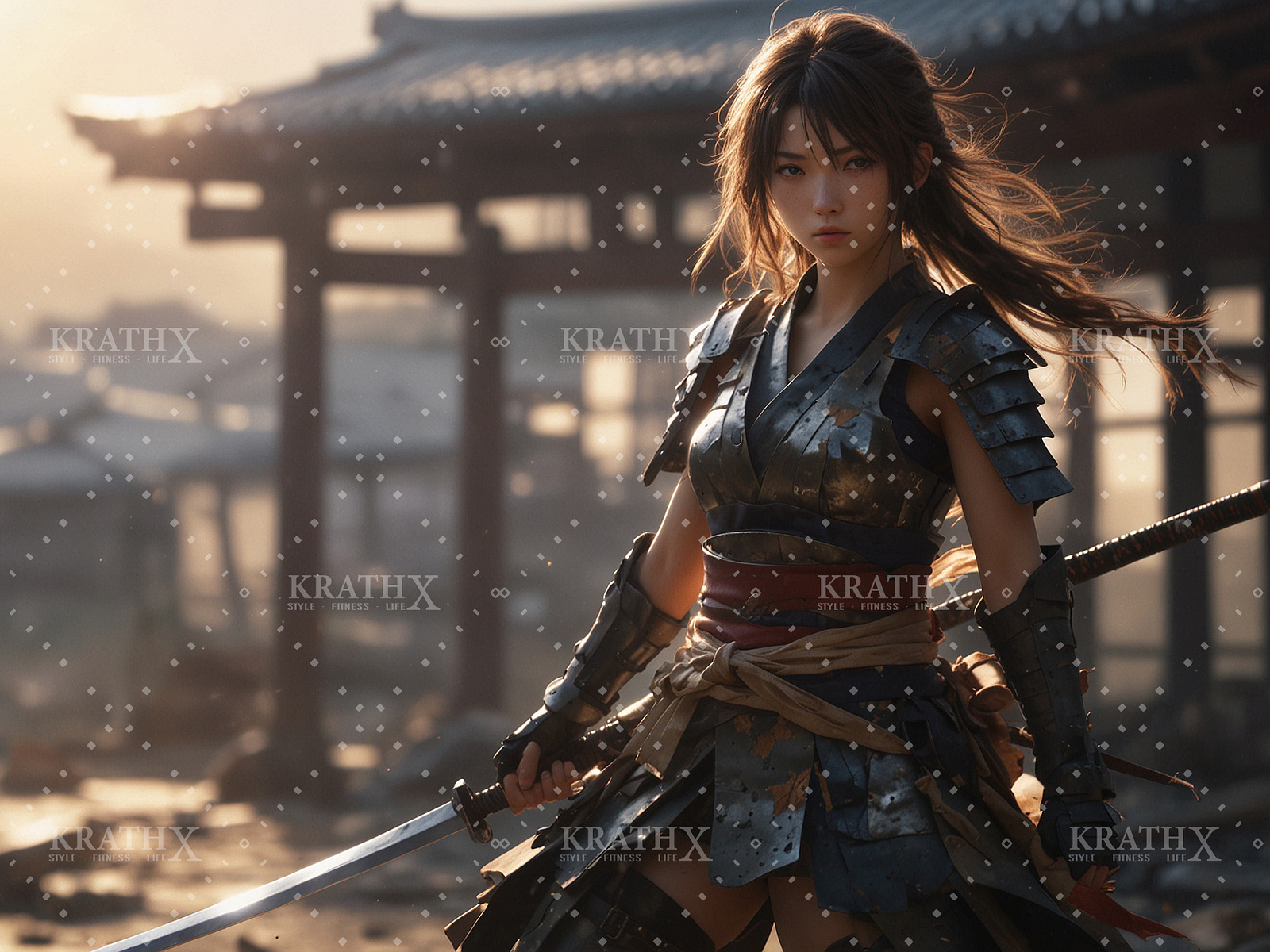 Japanese Warrior Princess 3 by KrathX on Dribbble