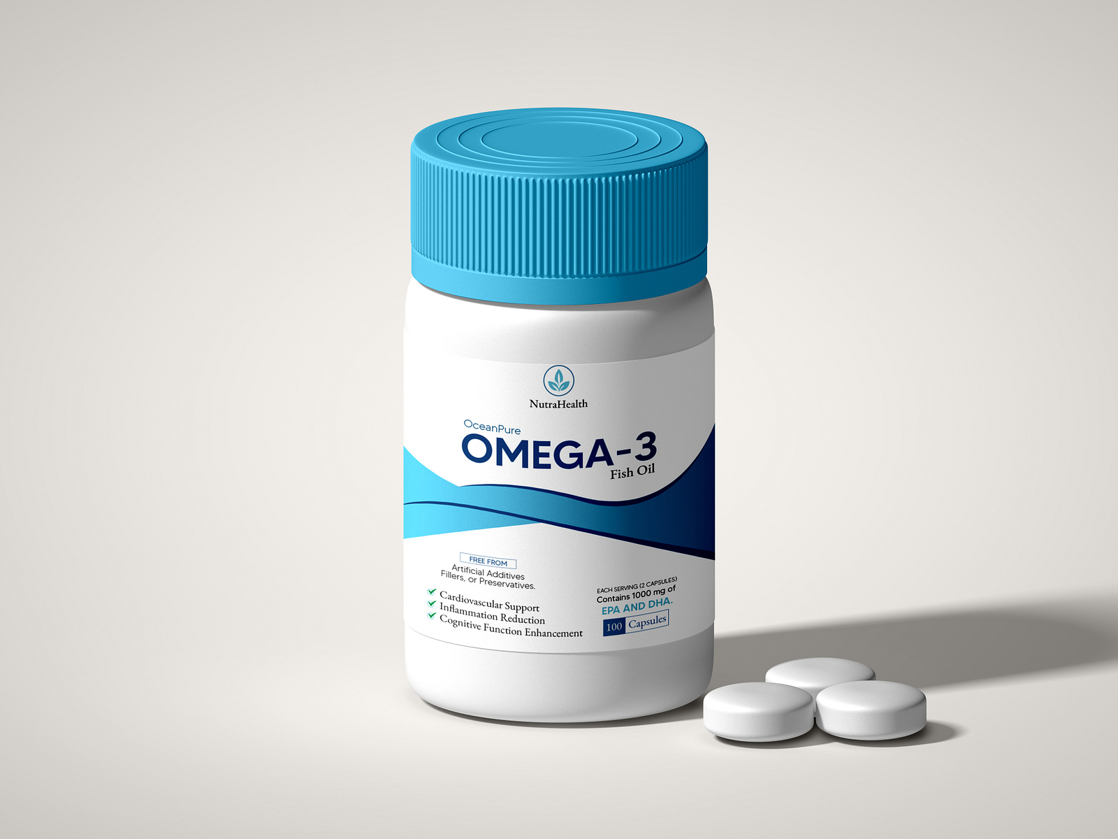 Omega 3 Supplement Label Design by Sakil Mahmud on Dribbble