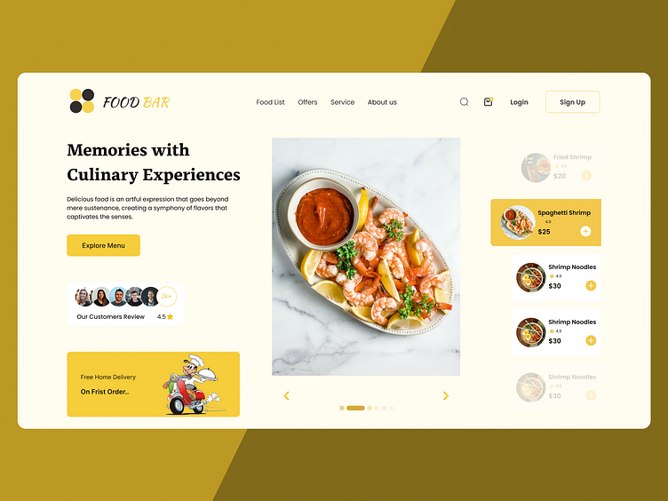 Food Website Design. by MD Munjurul Islam on Dribbble