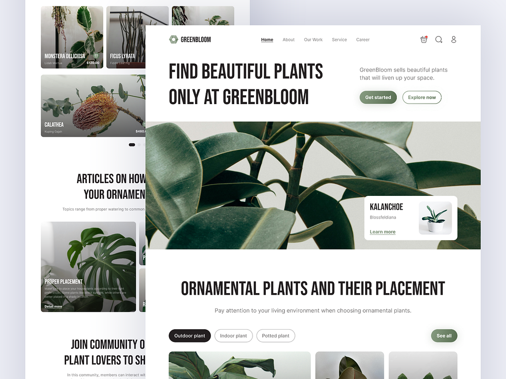 Landing Page - GreenBloom by Raffialdo Bayu for Enver Studio on Dribbble