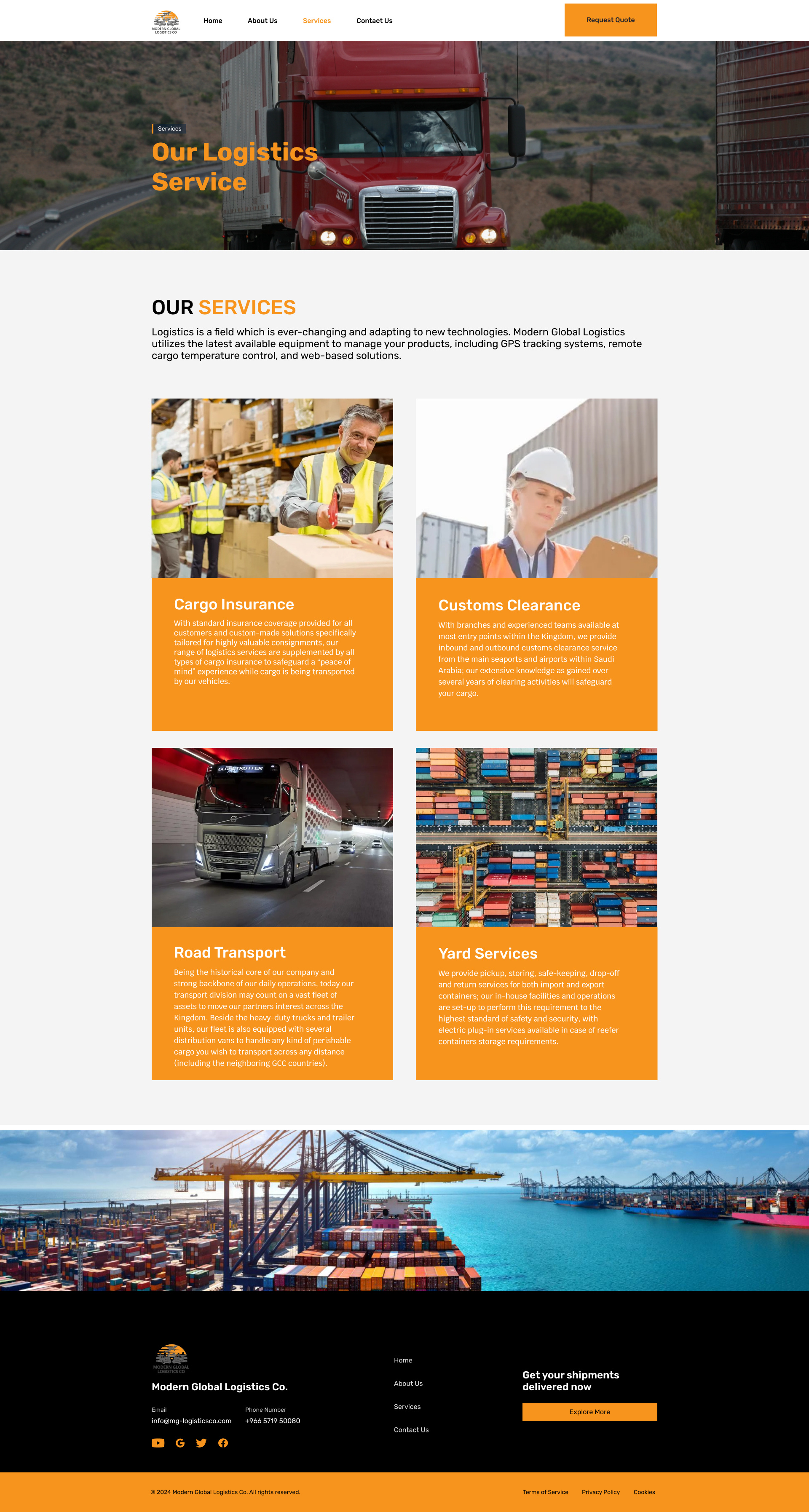 Logistics Company Website Design by Uzair Ahsan on Dribbble