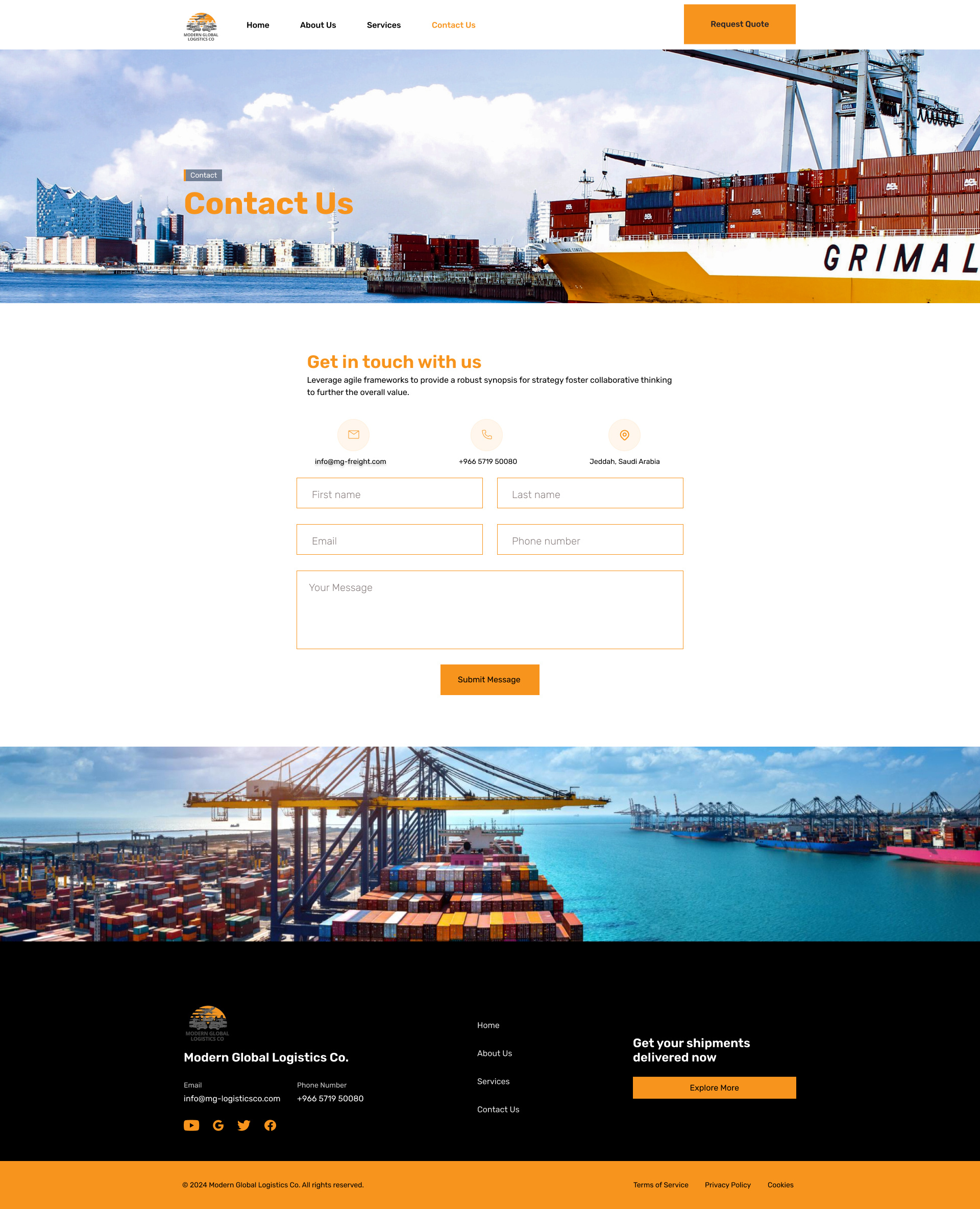 Logistics Company Website Design by Uzair Ahsan on Dribbble
