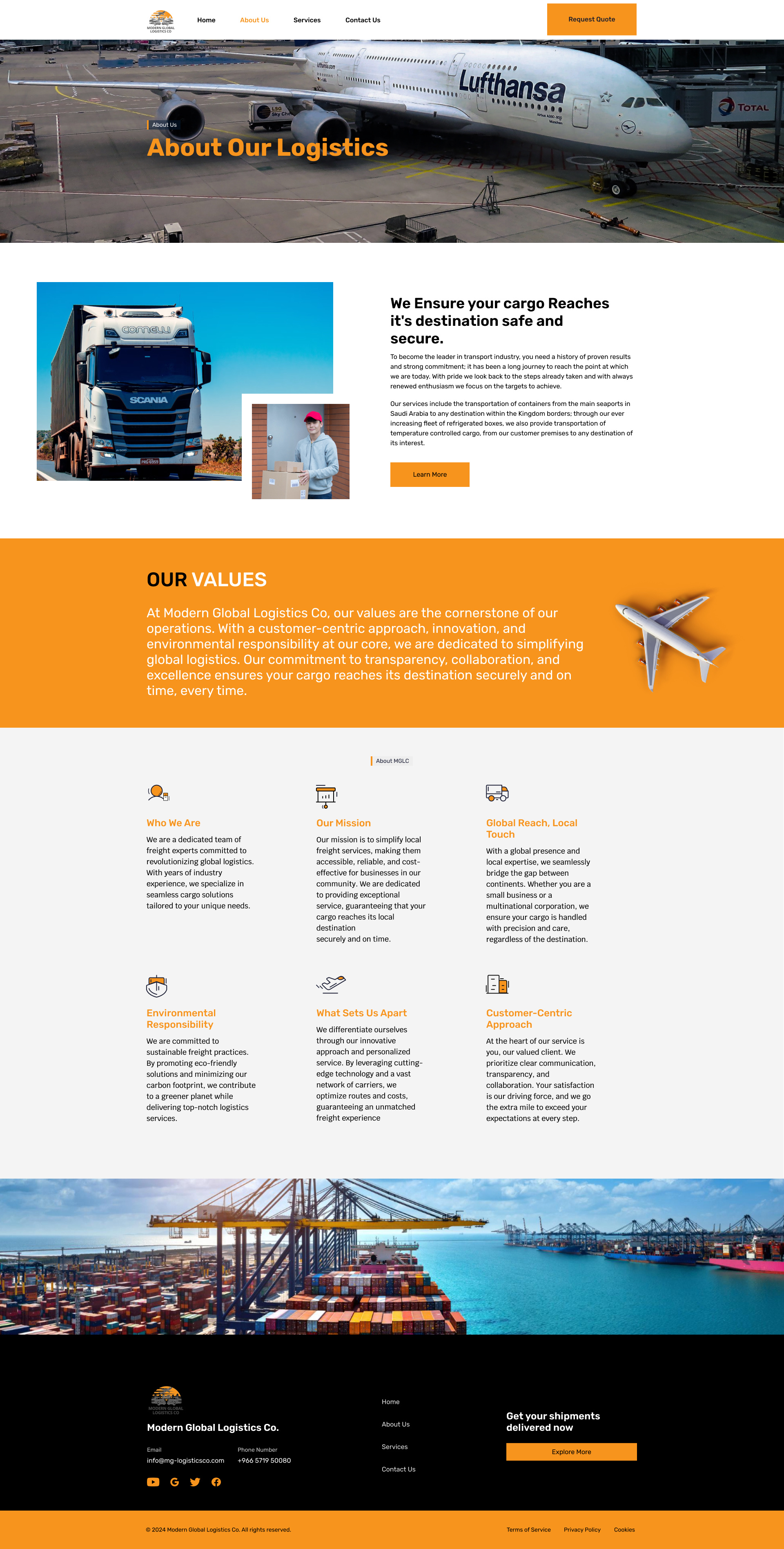 Logistics Company Website Design by Uzair Ahsan on Dribbble