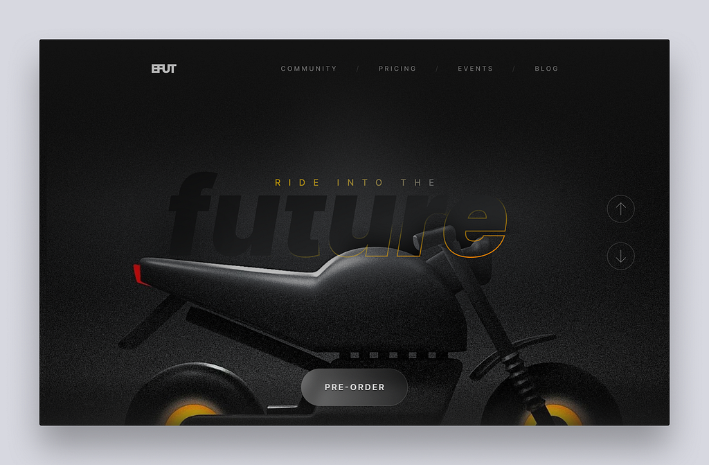 Electric Bike - landing page by Ramshid on Dribbble