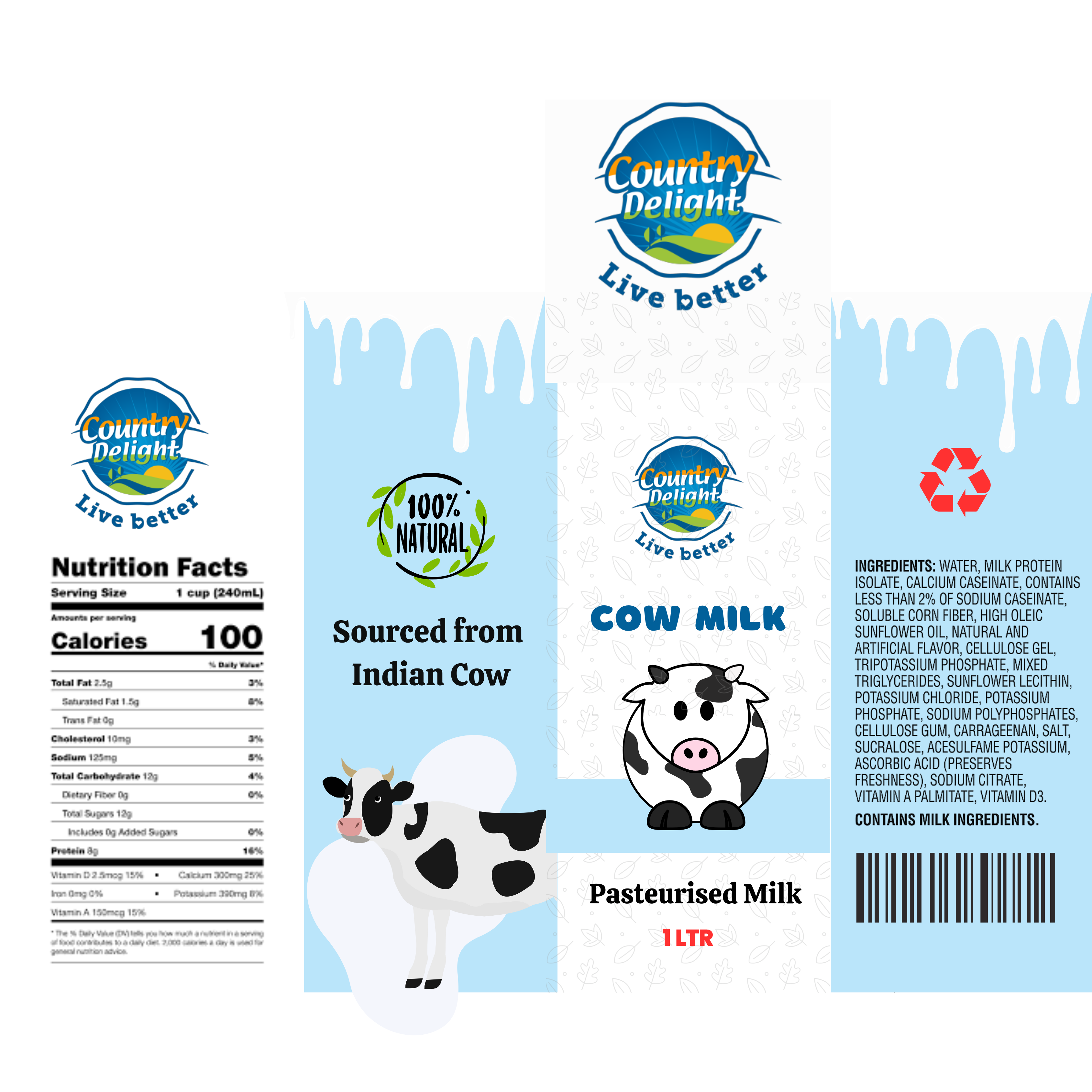 COUNTRY DELIGHT MILK - PRODUCT PACKAGING & DESIGN by Social Wings on ...