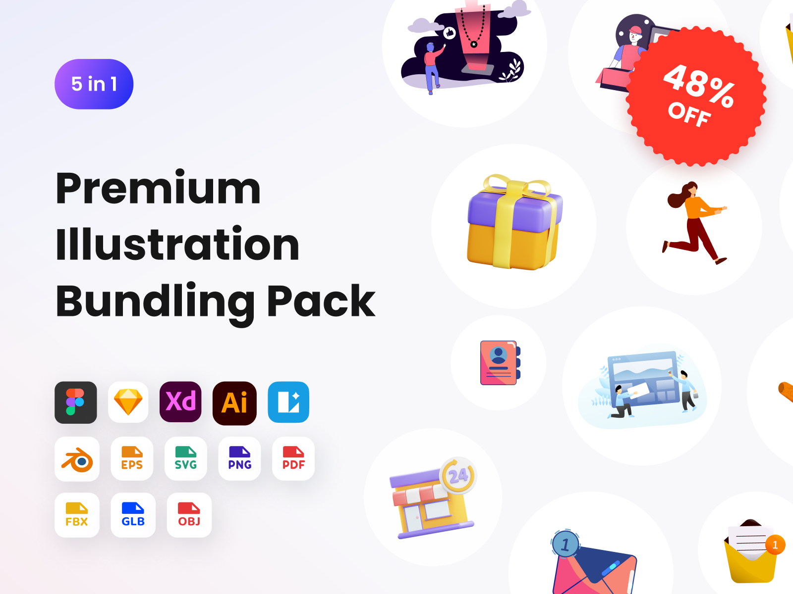 Bundling 5in1 - Illustration Pack Bundling by Agensip UI UX Agency on ...