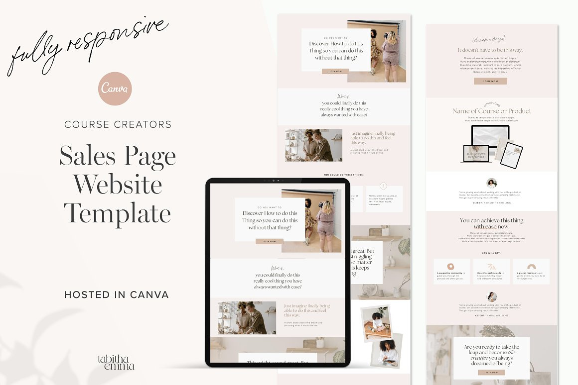 Course Sales Page Template Canva by Instagram Templates on Dribbble