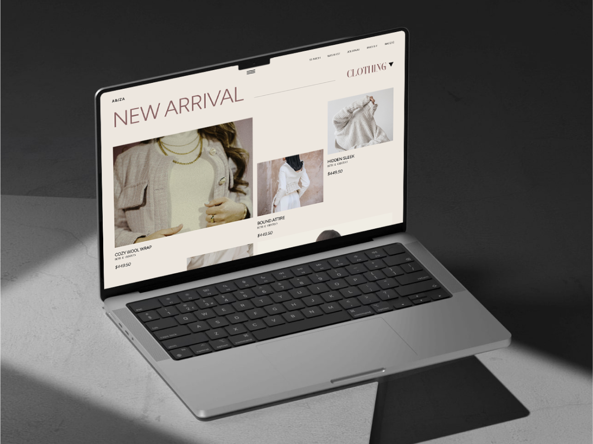 Premium Attire Ecommerce Shop Website New Arrival Section Design by ...