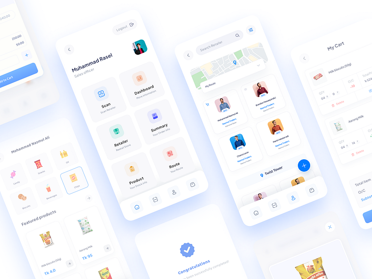 B2B logistics Service App UI/UX Design by Zahidul Hossain on Dribbble