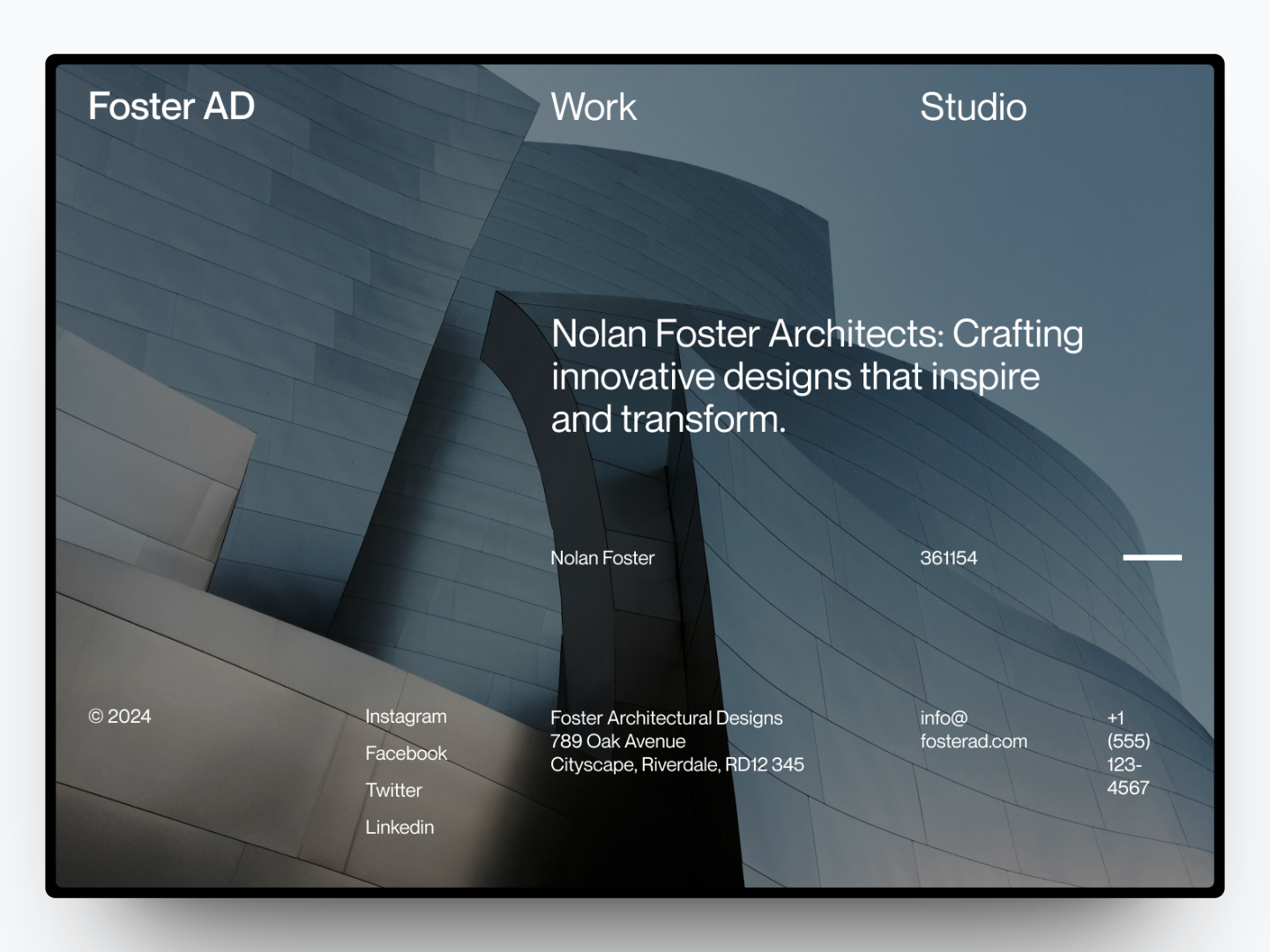 Foster AD - Architecture Website by Ashwin Pradeep Kumar on Dribbble