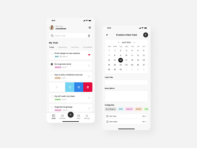 Daily UI - 042 ToDo List by Fulya Gursel on Dribbble