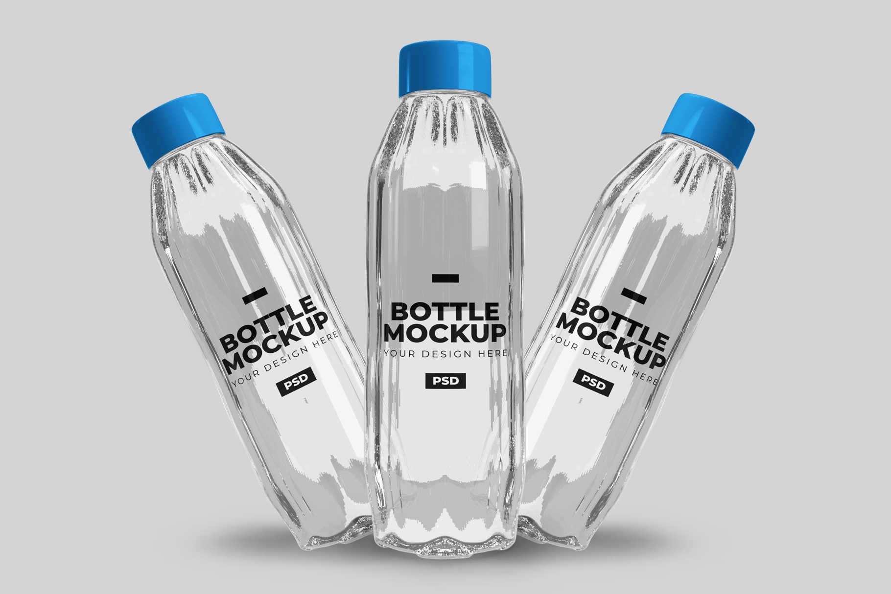 Clear Water Bottle Mockup by DigitAuras on Dribbble