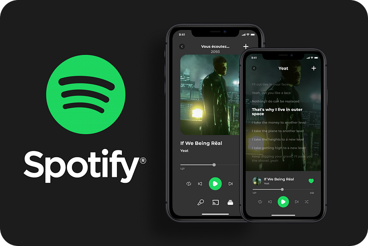 Spotify UI by Adrien LEMAIRE on Dribbble