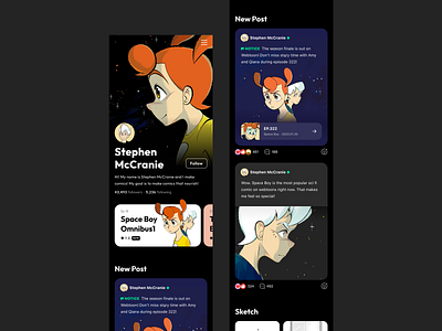 Webtoon Artist Profile Concept by SUMIN JIN on Dribbble