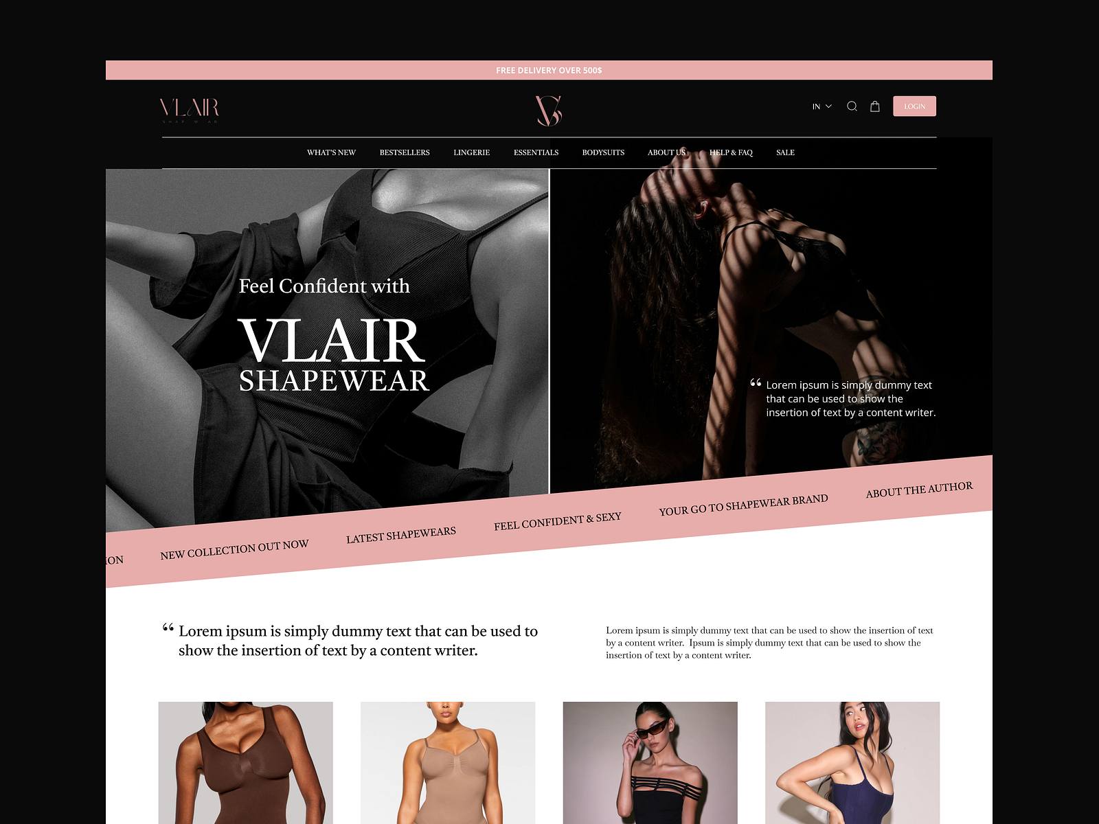 Shapewear - Landing Page Design by Mehak Garg on Dribbble