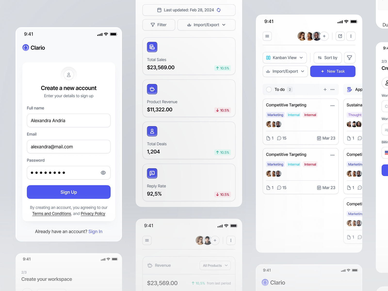 Clario - Responsive Design by Barly Design for Uxerflow on Dribbble