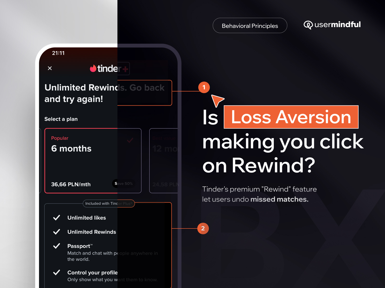 Is Loss Aversion making you click on Rewind? by UserMindful on Dribbble