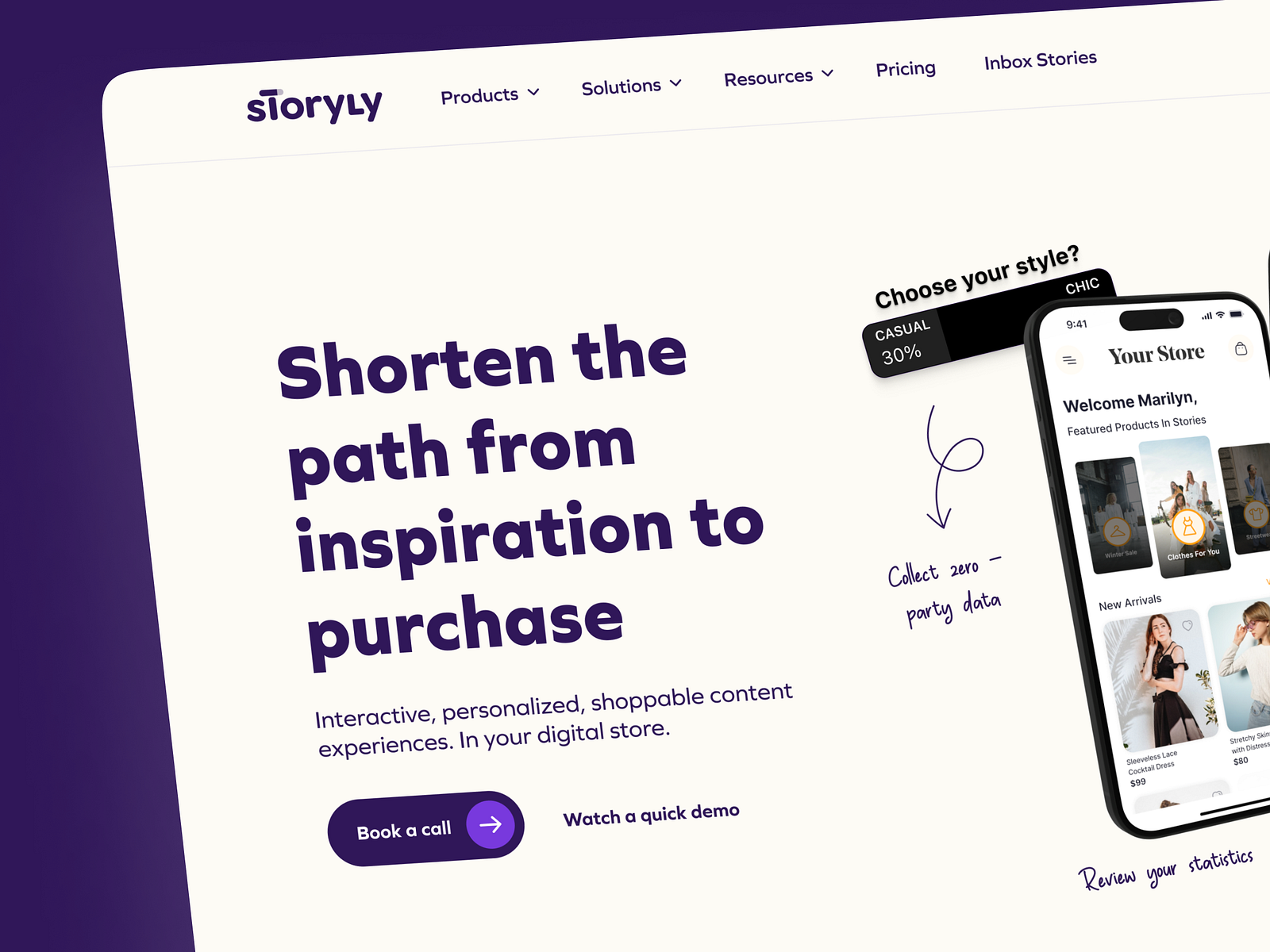 Storyly - New Landing Page (Hero Section) by Beyza Erik on Dribbble