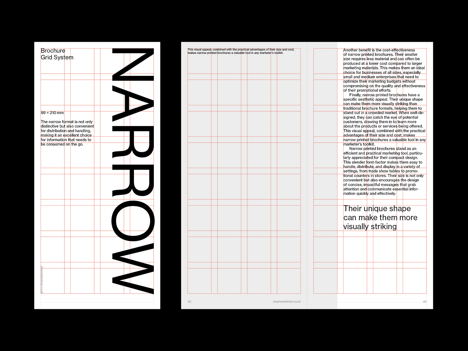 Narrow Booklet Grid System for InDesign by Stephen Kelman on Dribbble