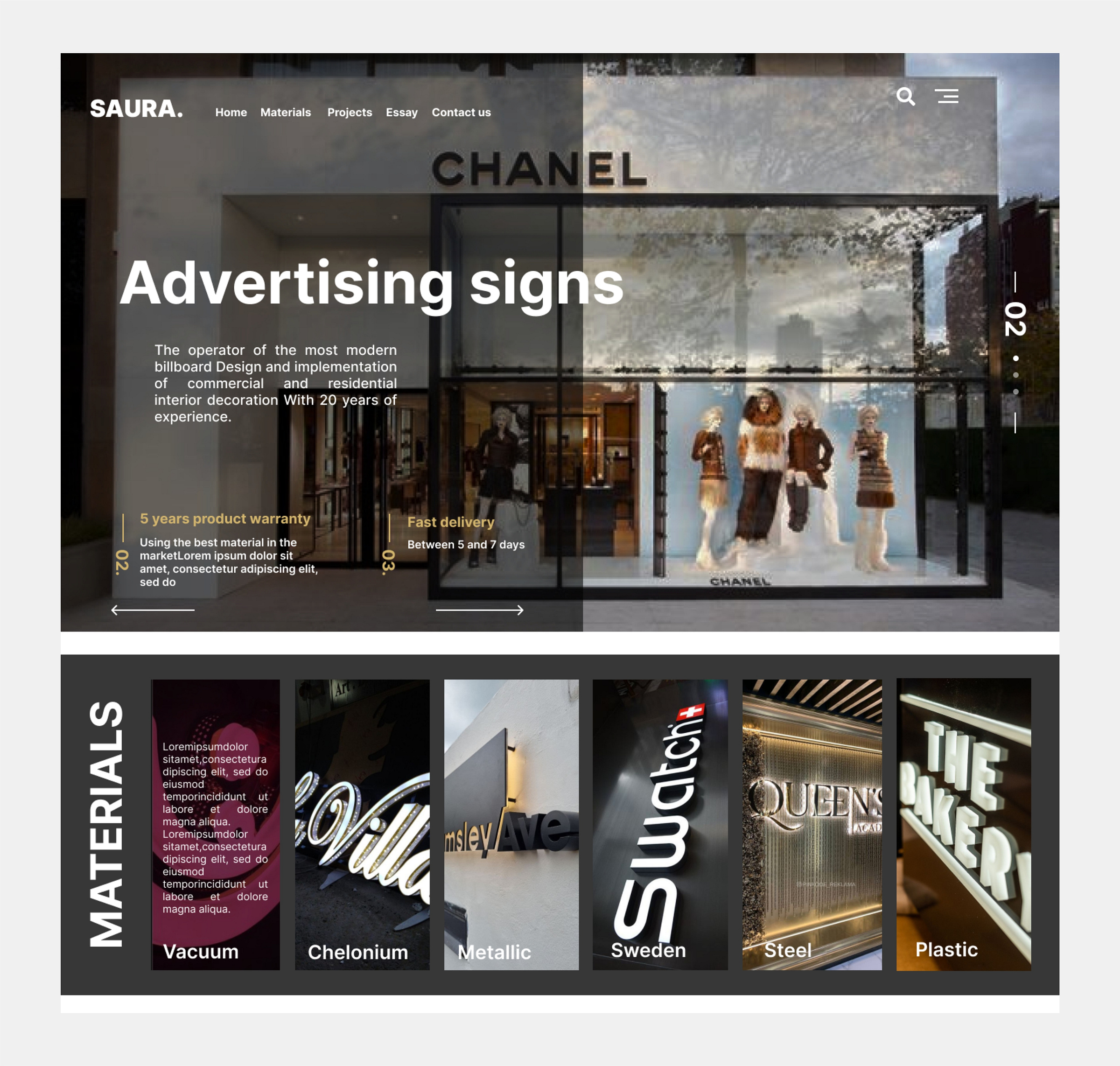 advertising signs by Mahya Mousavi on Dribbble