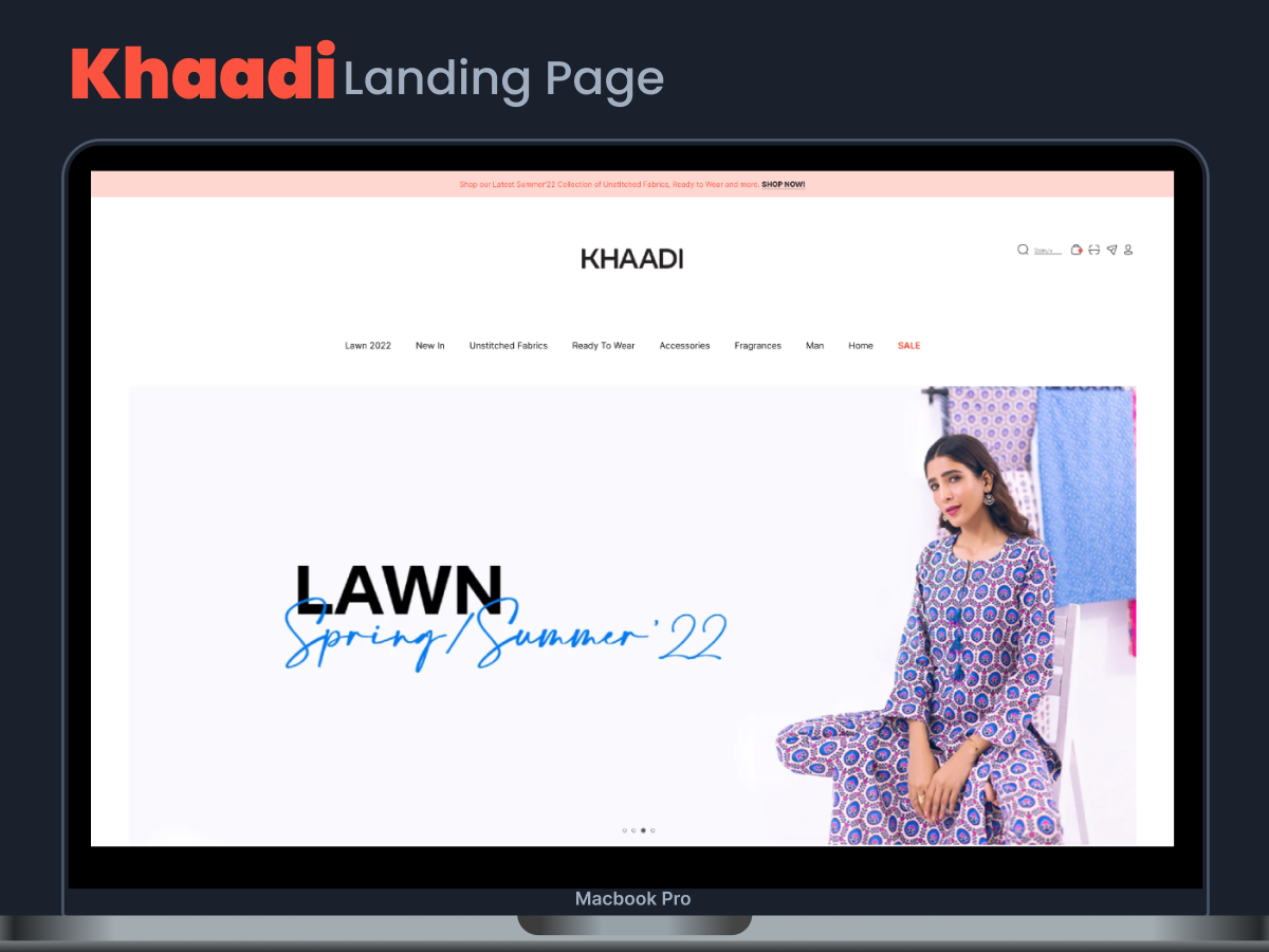Khaadi Landing Page designs, themes, templates and downloadable graphic ...