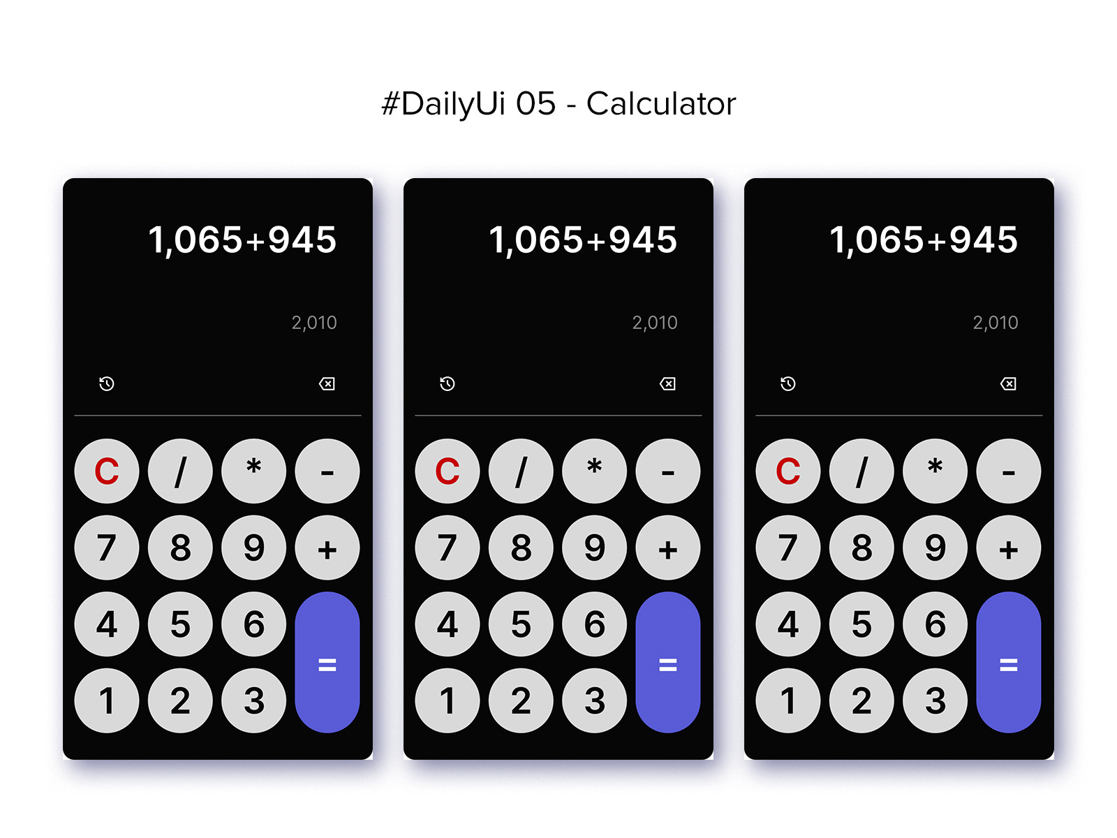 Daily Ui 05 - Calculator by Mehedi Hasan on Dribbble