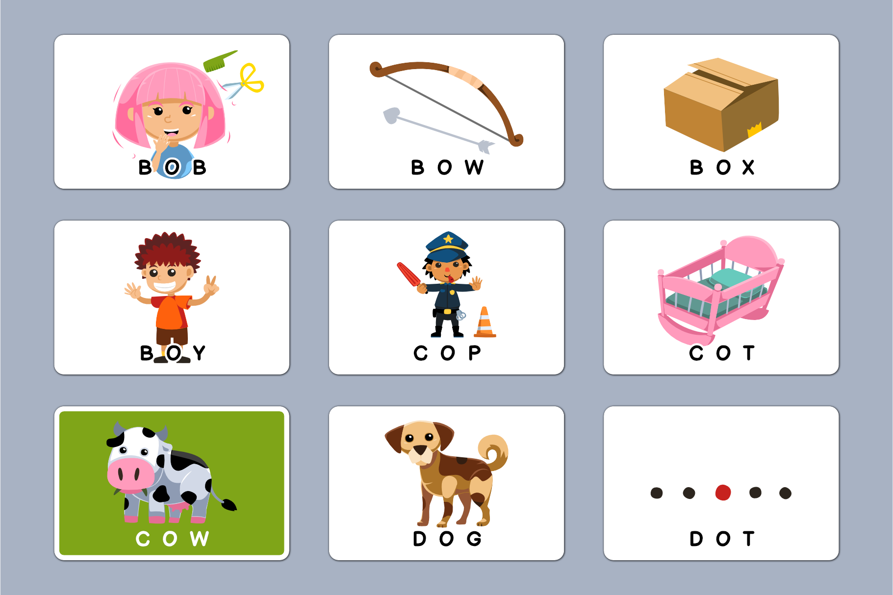 Cute Illustration CVC CARD set O by arsansp on Dribbble