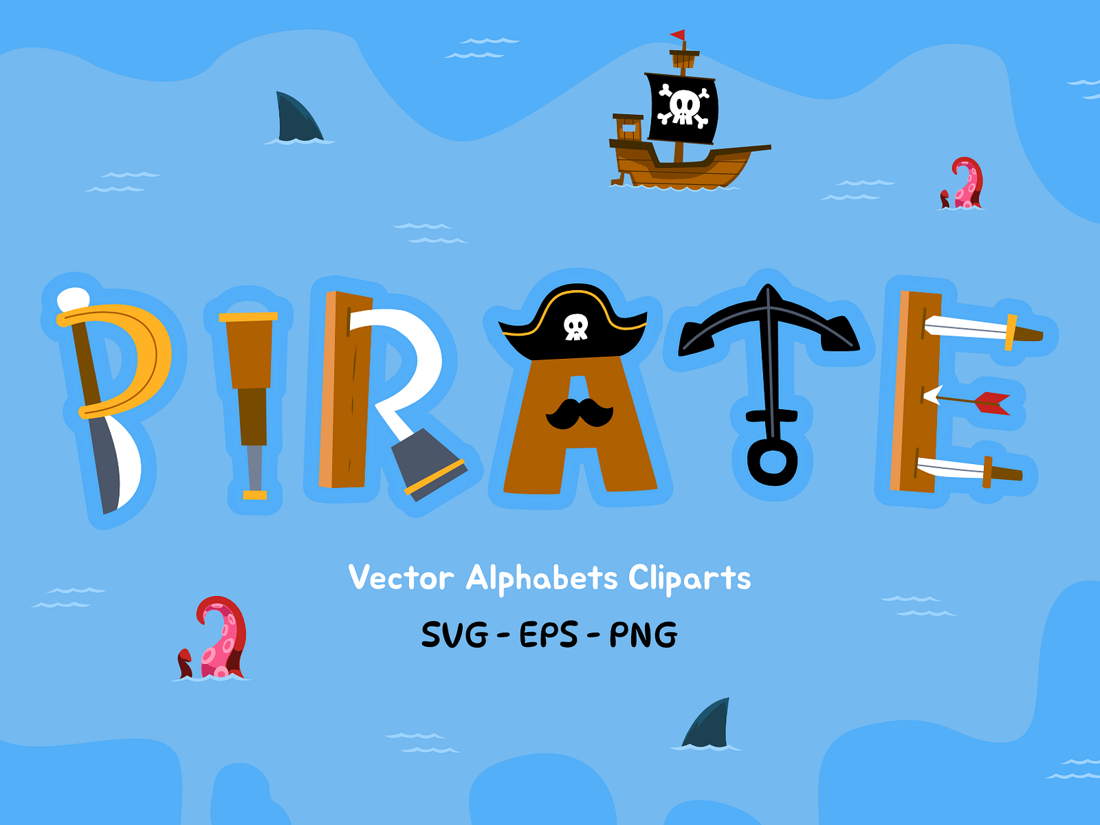 Pirate Alphabet Cliparts By Arsansp On Dribbble