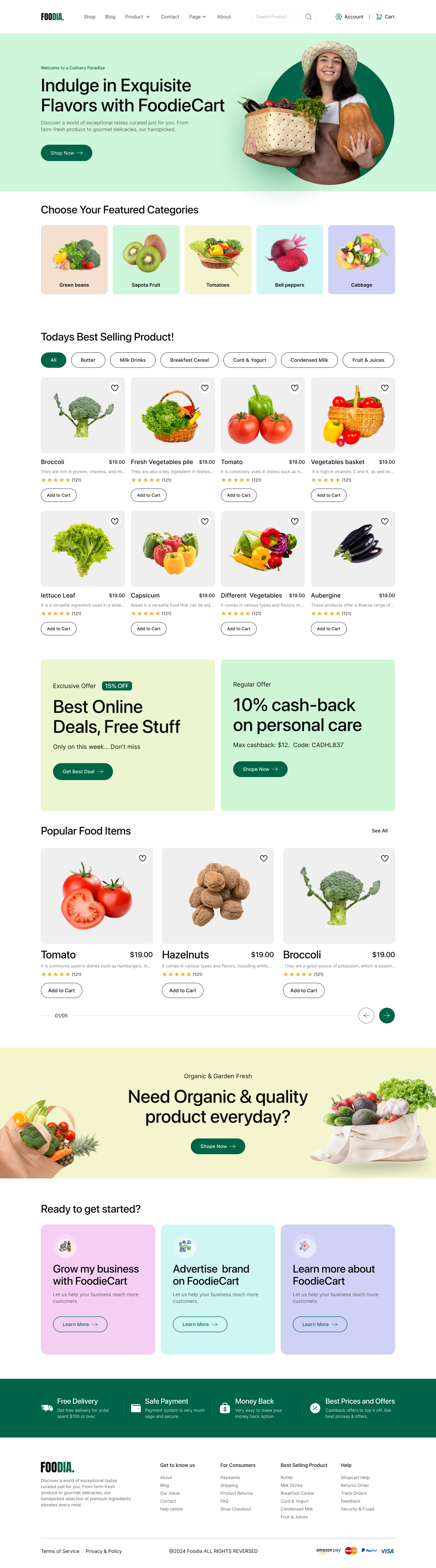 Vegetable Ecommerce Website Design by Sujon Hossain for Oripio on Dribbble
