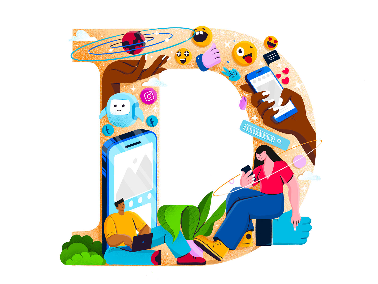Digital world by Sushama Patel on Dribbble