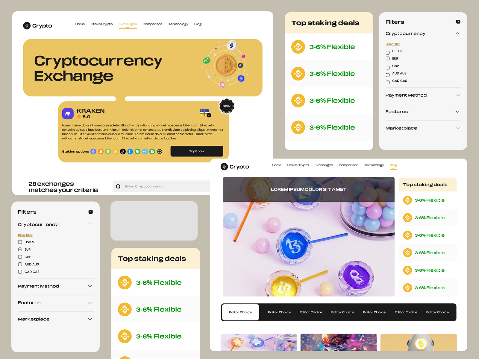 Crypto Currency Exchange Landing Page Web UI by Welldux on Dribbble