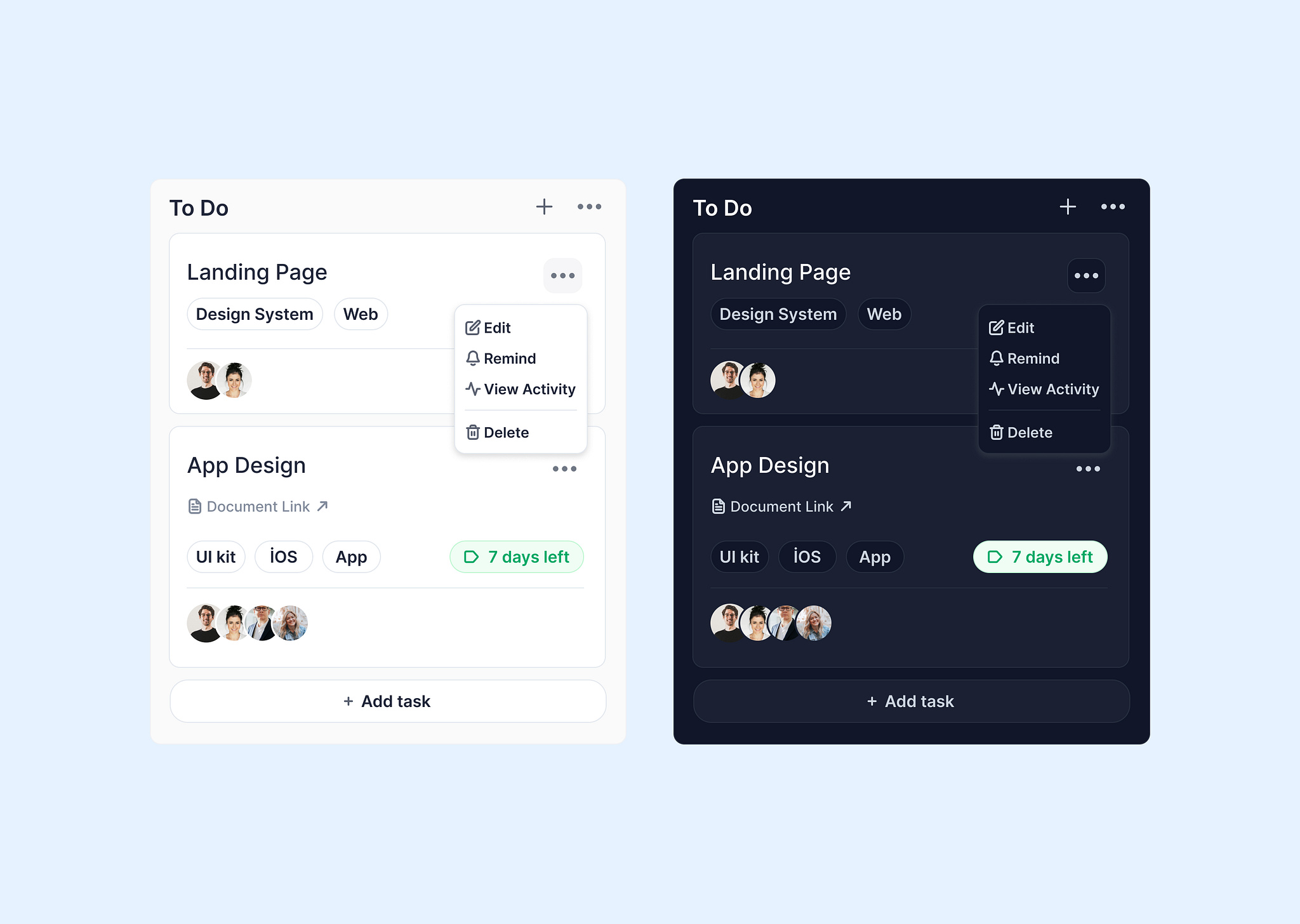 Task List UI by Kevser Çıtak on Dribbble