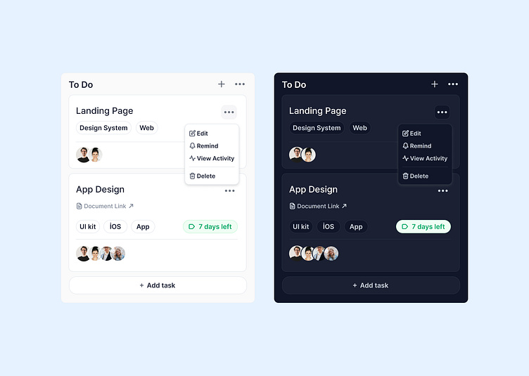 Task List UI by Kevser Çıtak on Dribbble