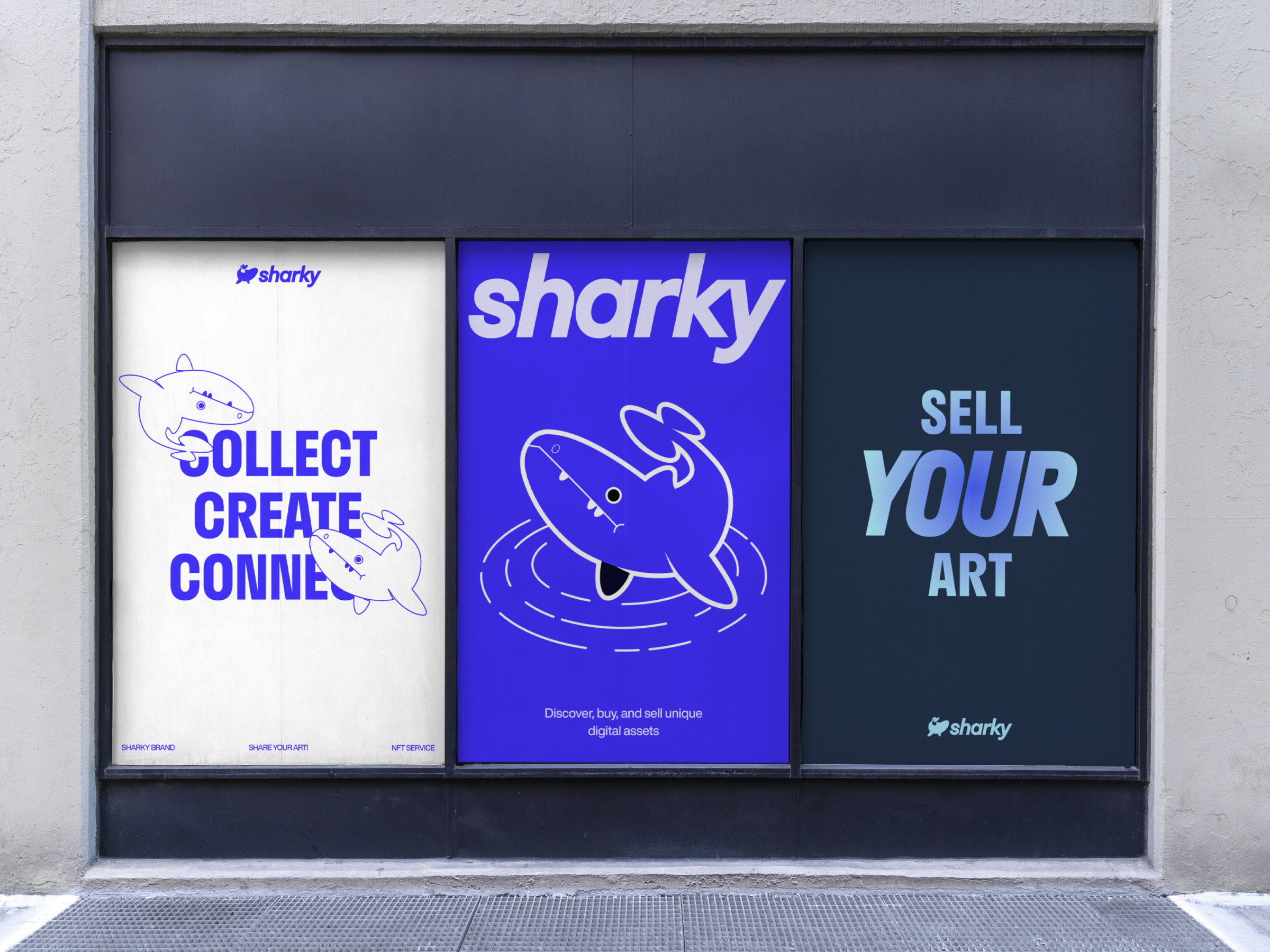 Sharky NFT Brand Identity by Linur for Eloqwnt on Dribbble
