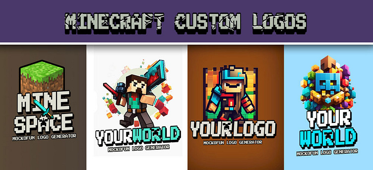 Custom Minecraft Logos by Joana N. 🕸 on Dribbble