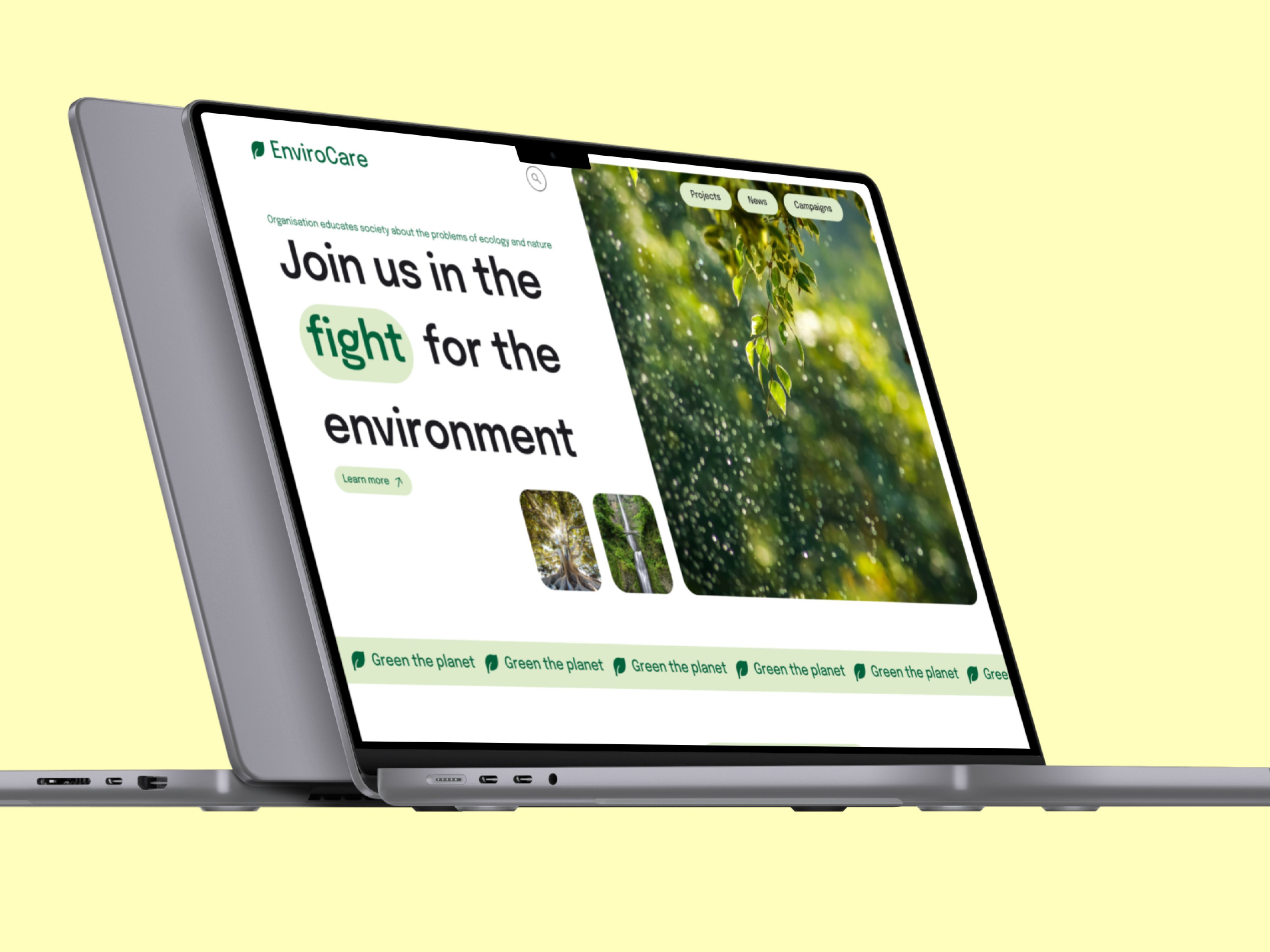 Greener Environment Landing Page Design by Brewdo Design Agency on Dribbble