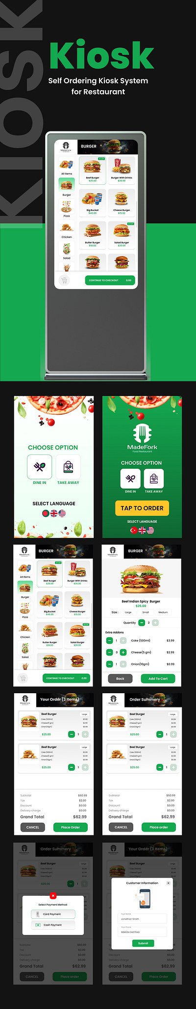 Self-Ordering Kiosk System for Restaurant by Bdtask Graphics on Dribbble