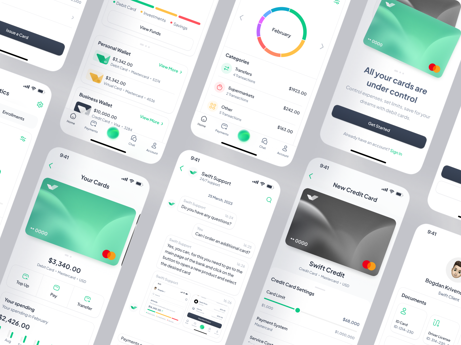 Swift Fintech App iOS UI Kit by Uiscore on Dribbble