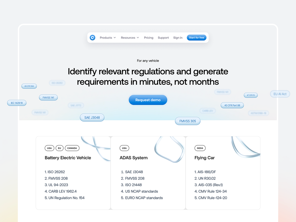 Hero section for ClairAI by Valeria Brizhak for Voit Team on Dribbble
