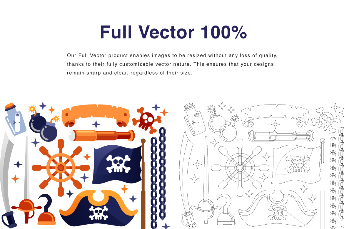 Pirates Elements Vector Illustration by ianmikraz on Dribbble