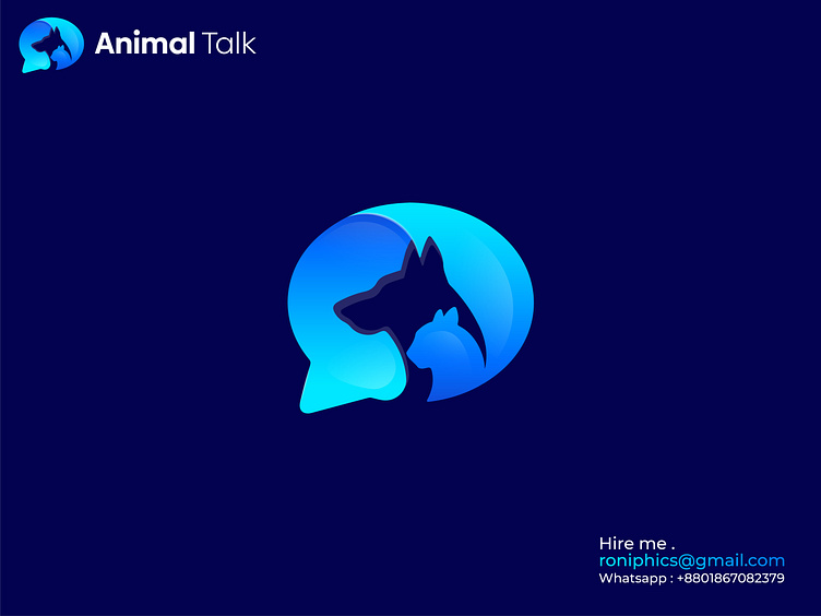Animal Talk logo design by Roniphics on Dribbble