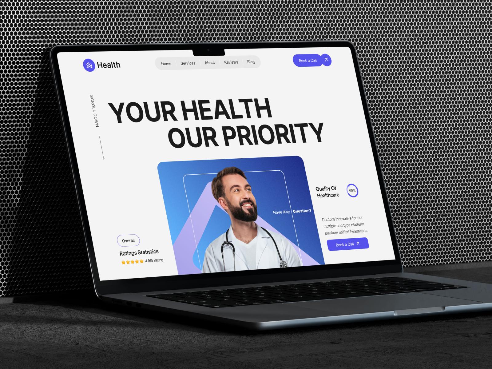 Medical Web Header Design by Tarik Eamin on Dribbble