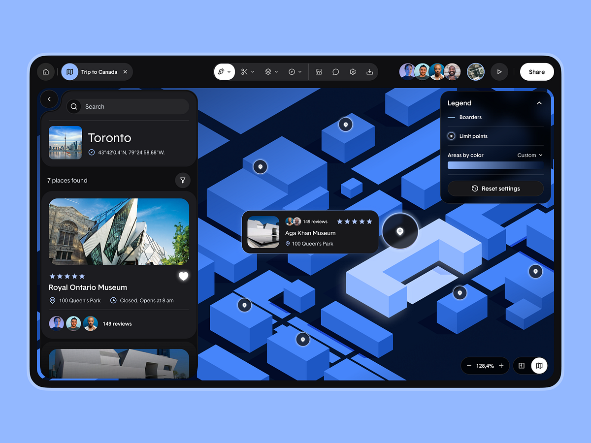 3D map dashboard by Layo on Dribbble