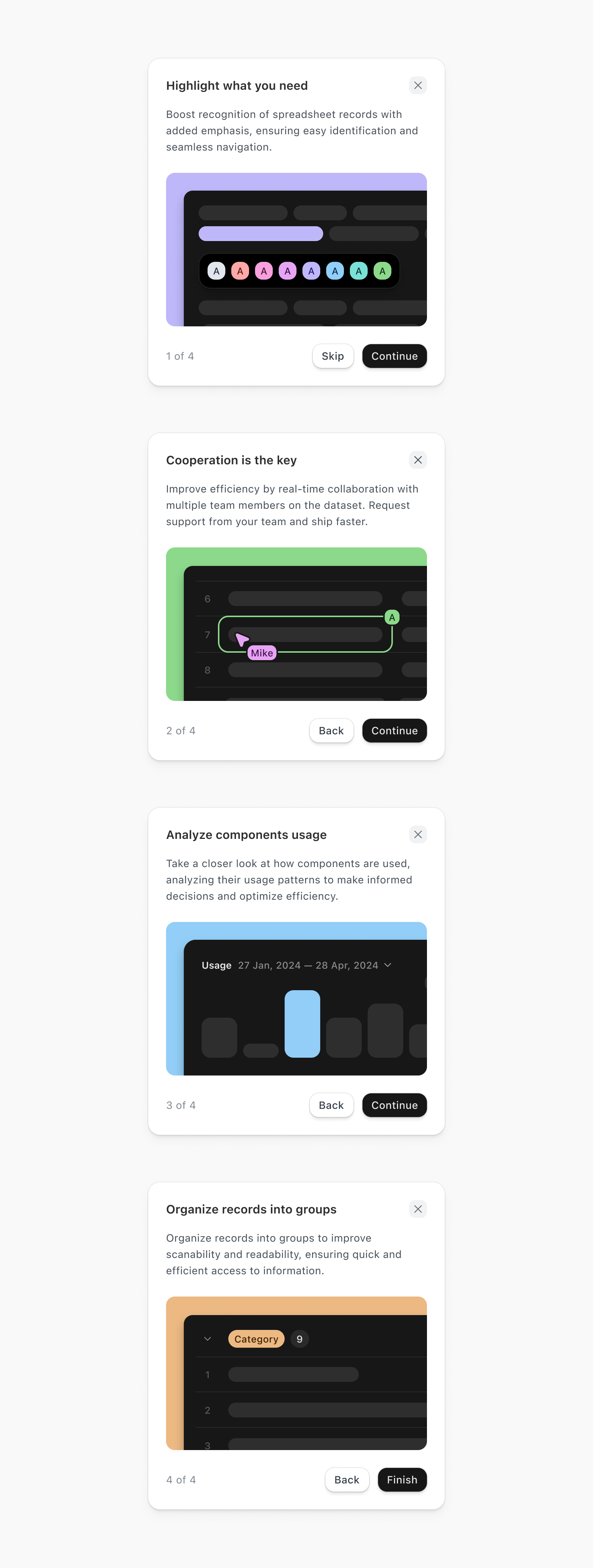 Onboarding tooltip by Andrew Mialszygrosz on Dribbble