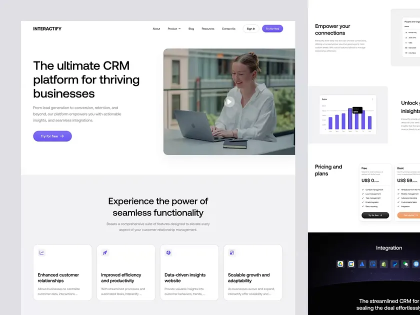 Browse thousands of Crm Landing Page images for design inspiration | Dribbble