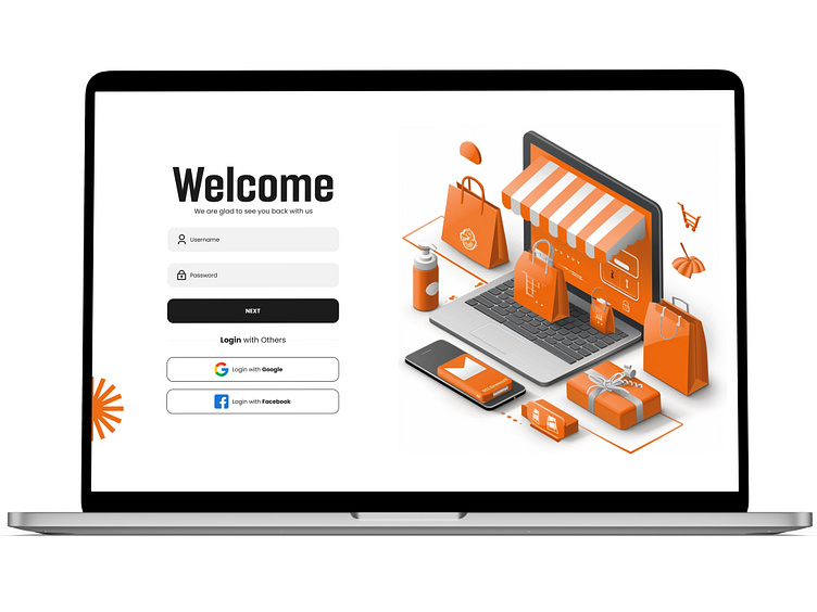 eCommerce Login UI Screen Design by Brewdo Design Agency on Dribbble